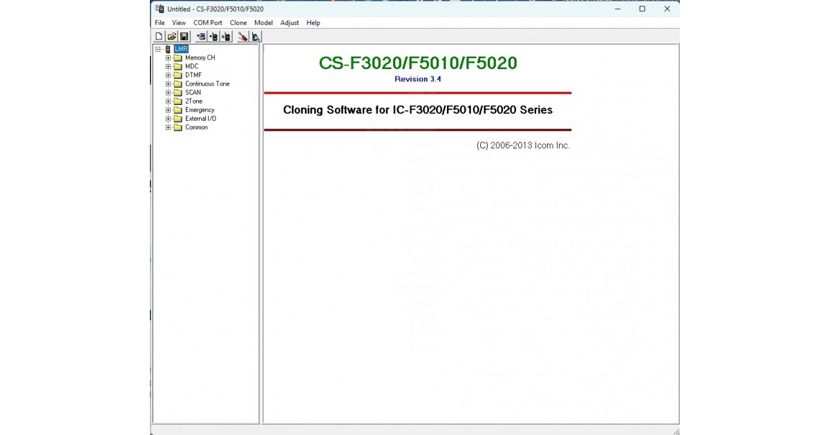 Icom IC-F5011 IC-F6011 Programming Software - Radiotronics Canada