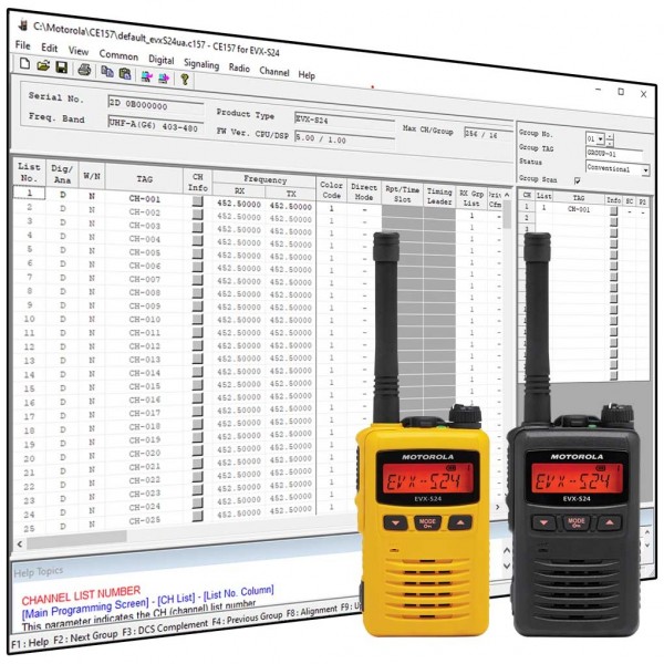 Motorola Vertex Standard CE-157 EVX-S24 Programming Software ...